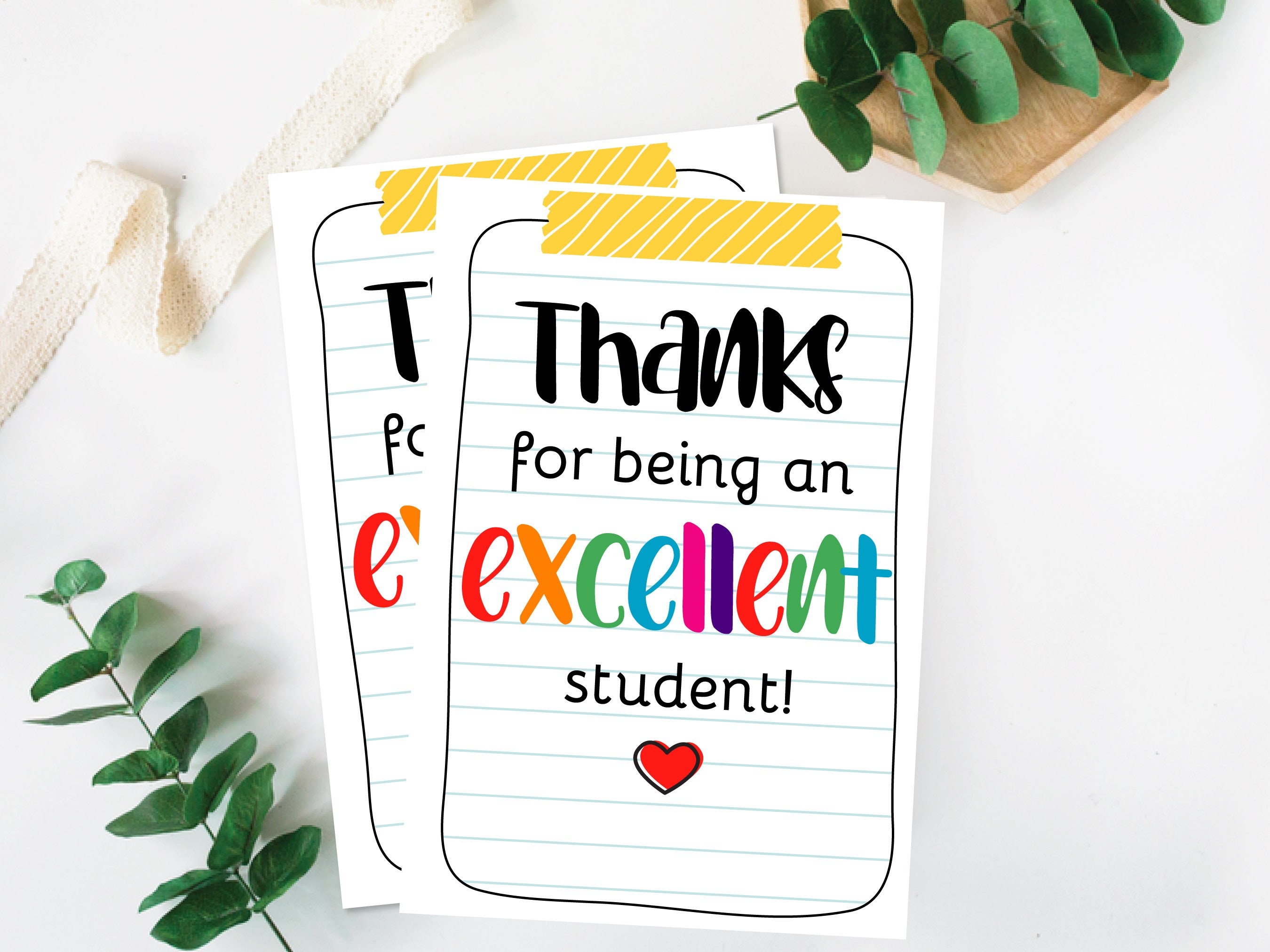 Student Appreciation Printable Tag, Graduation Gift, Excellent Student ...