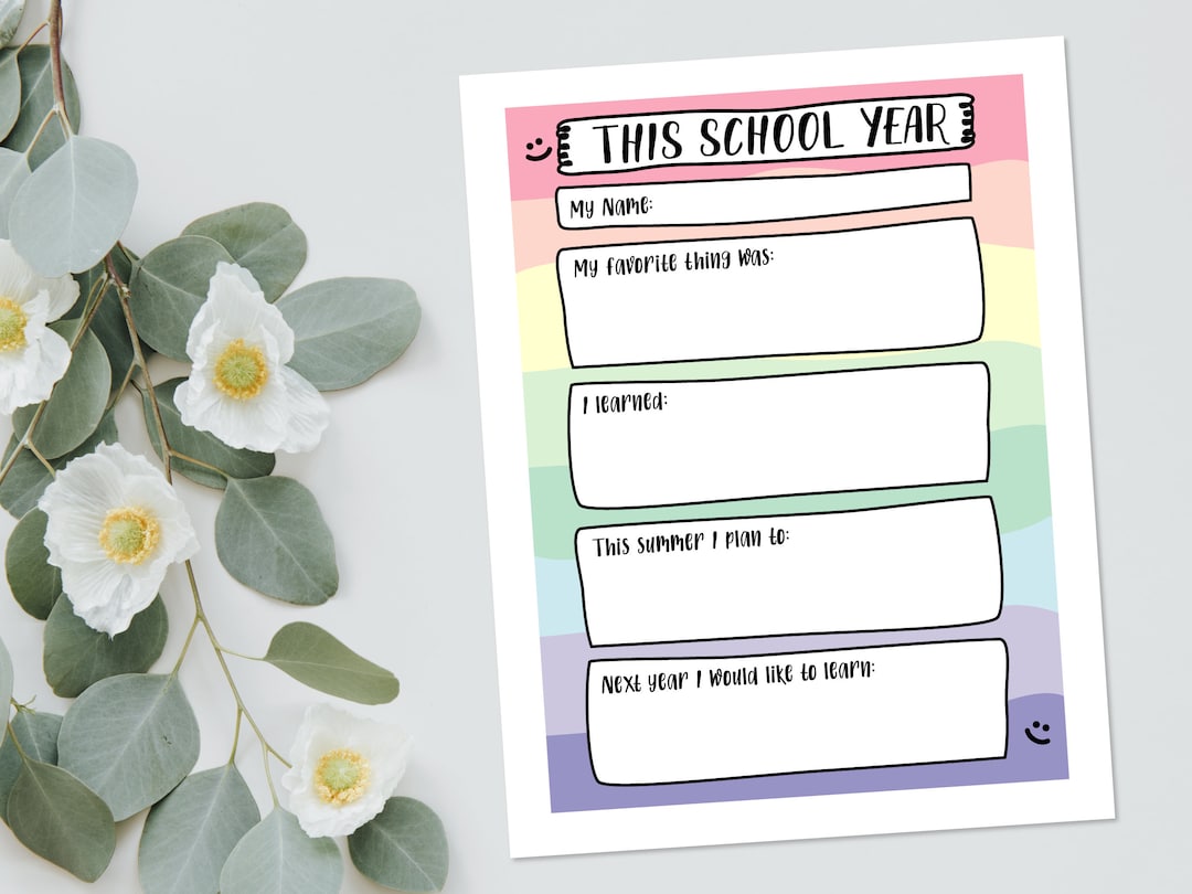 End of School Year Classroom Activities, School Plan for Student ...