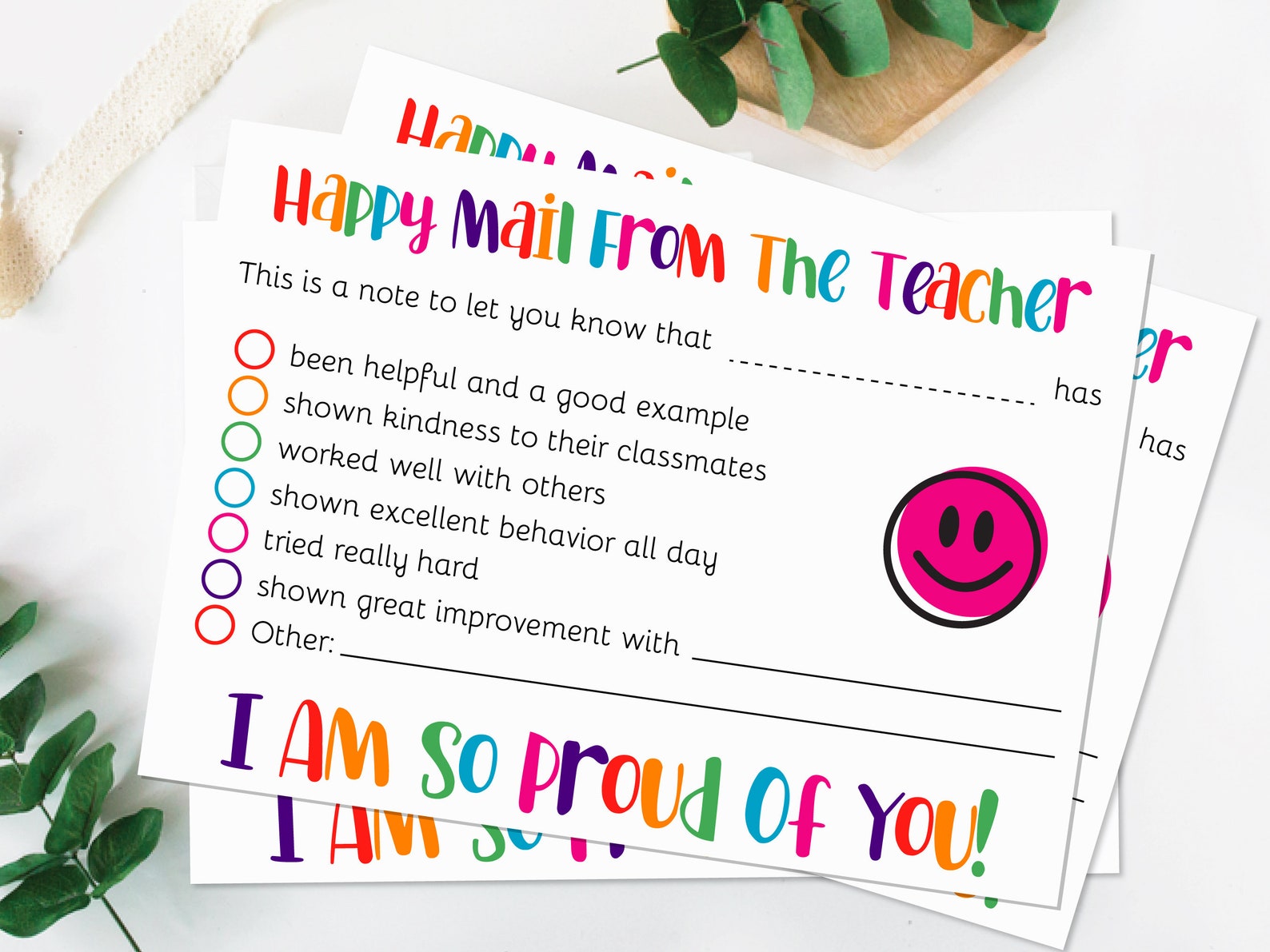 Teacher Mail, Note From the Teacher, Teacher Report, Teacher Brag ...