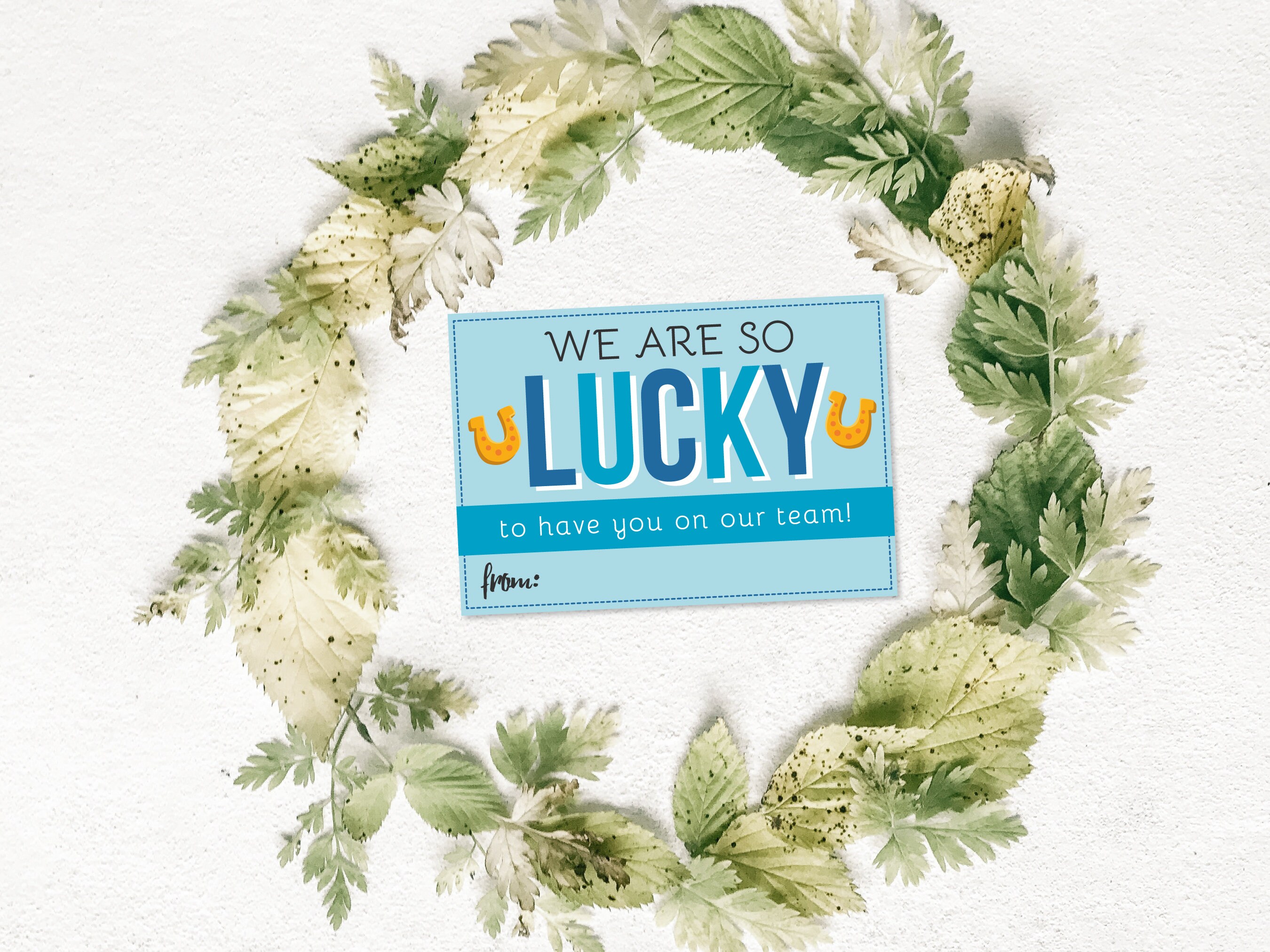 Lucky to Have You on Our Team, Team Appreciation Printable Tag Student ...