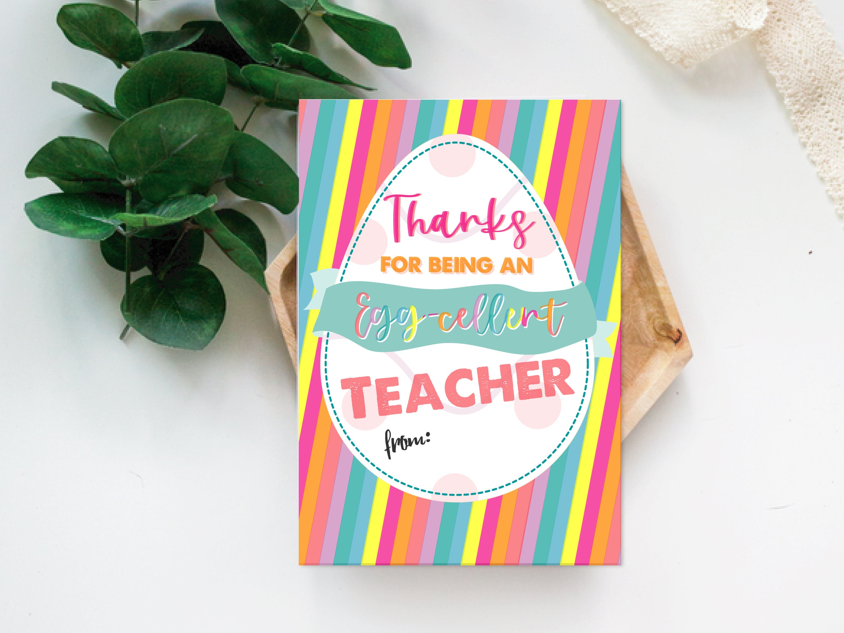 Thanks for Being an Eggcellent Teacher Easter Tags From - Etsy Australia
