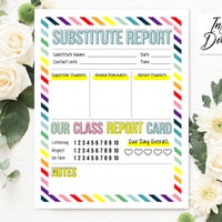 Daycare Mail, Daycare Note Home, Rainbow Daycare Card, Note From ...