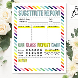 Daycare Mail, Daycare Note Home, Rainbow Daycare Card, Note From ...