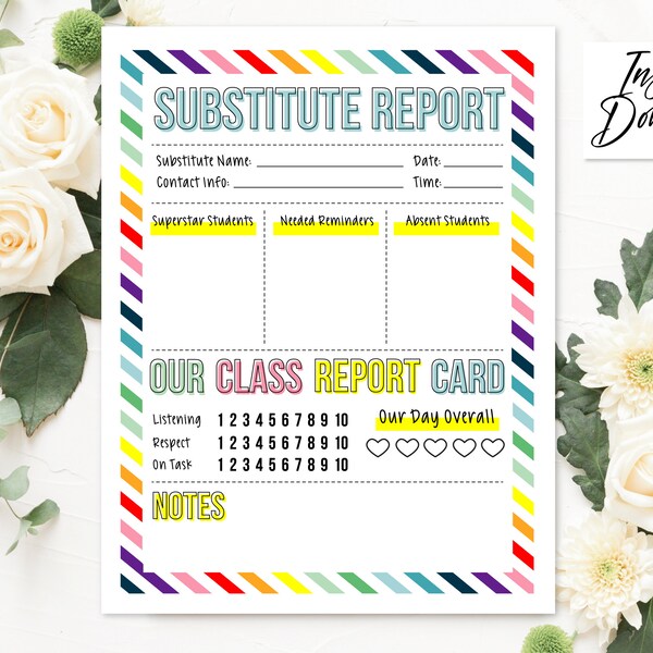 Daycare Mail, Daycare Note Home, Rainbow Daycare Card, Note From ...