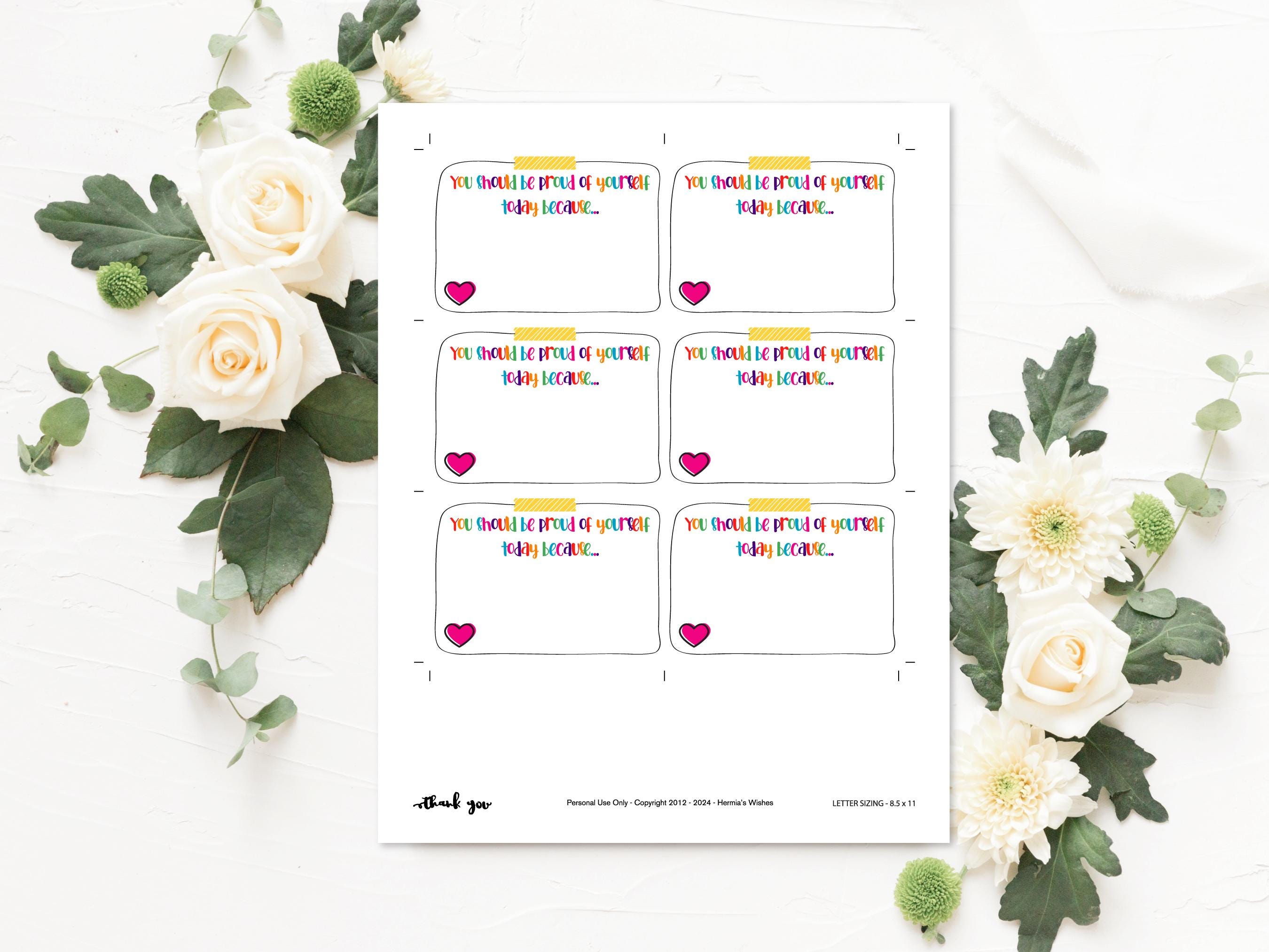 Printable Positive Notes - Spread Smiles Instantly! Positive Notes for ...
