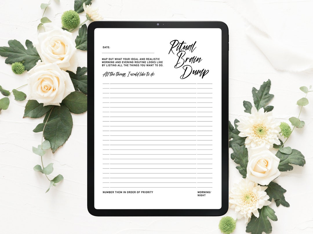 Boho Daily Routine Planner: Printable Brain Dump (digital Download) - Etsy