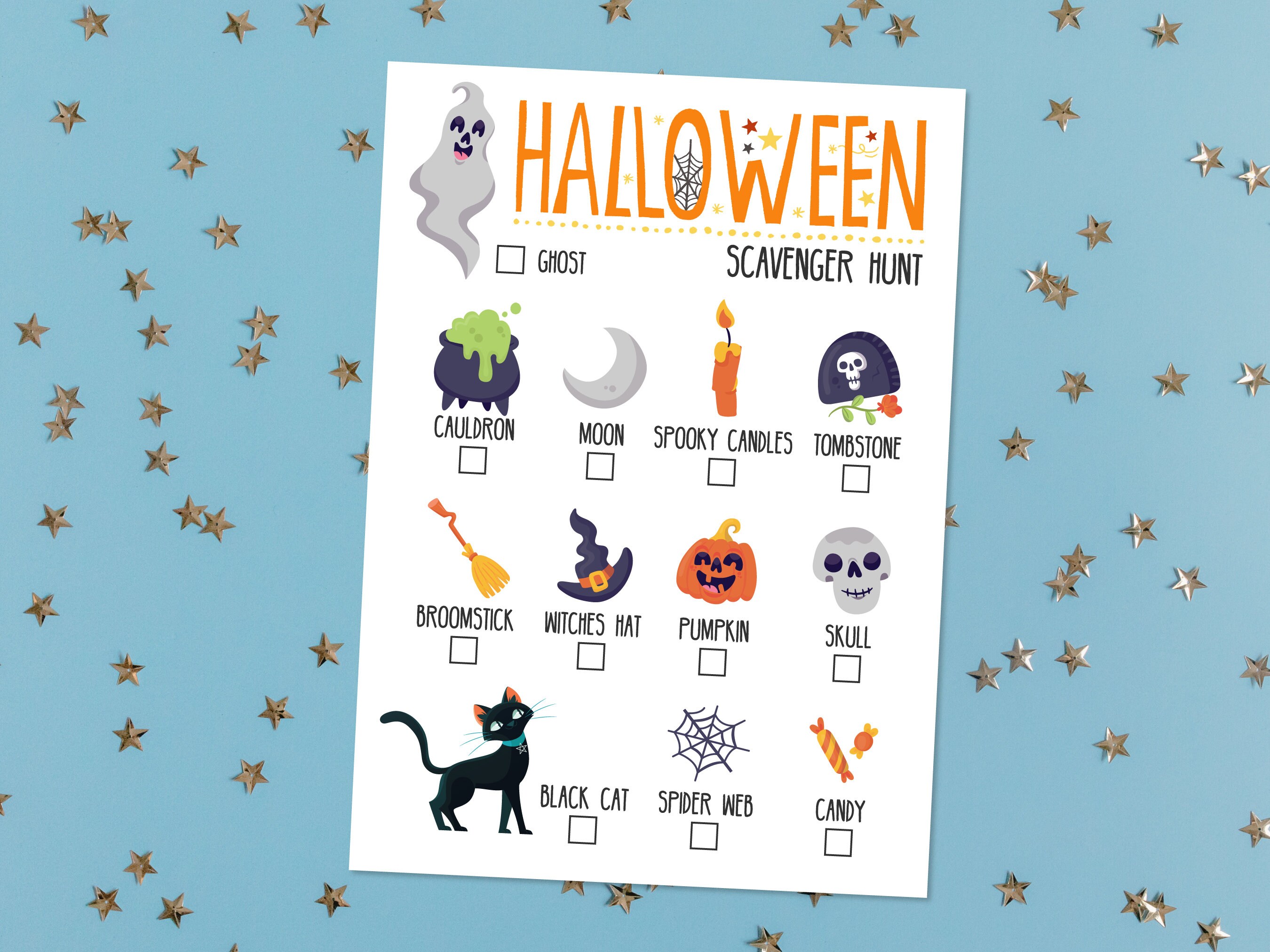 Halloween Scavenger Hunt, Halloween Treasure Hunt Clues, Children ...