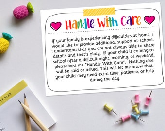 Parent Communication Handle With Care, Teacher Resource, Teacher Mail ...
