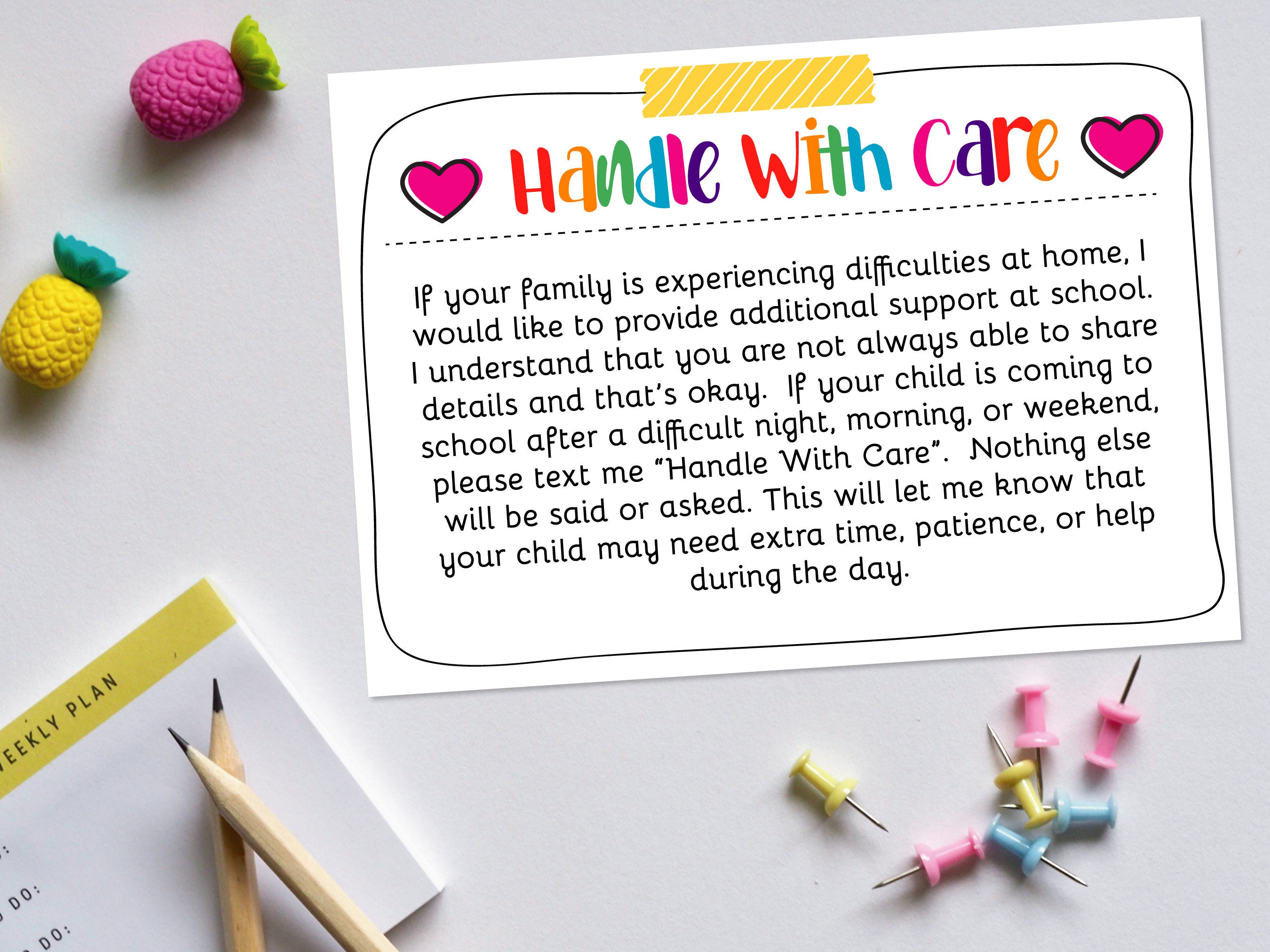 Teacher Communication Handle With Care, Teacher Resource, Teacher Mail ...