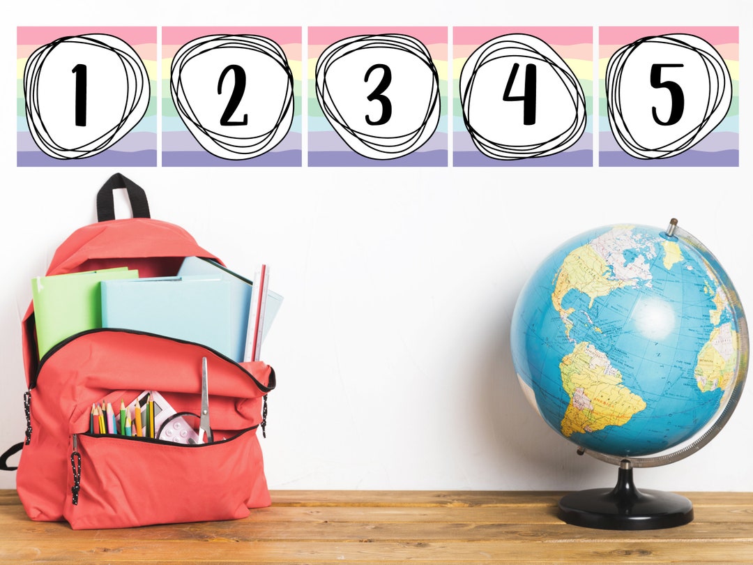 Rainbow Numbers for Class, Classroom Decor, Teacher Resource, Printable ...