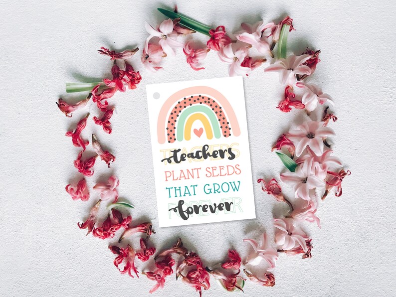 Teacher Appreciation Printable Tag, Graduation Gift, Pot Plant Teacher ...