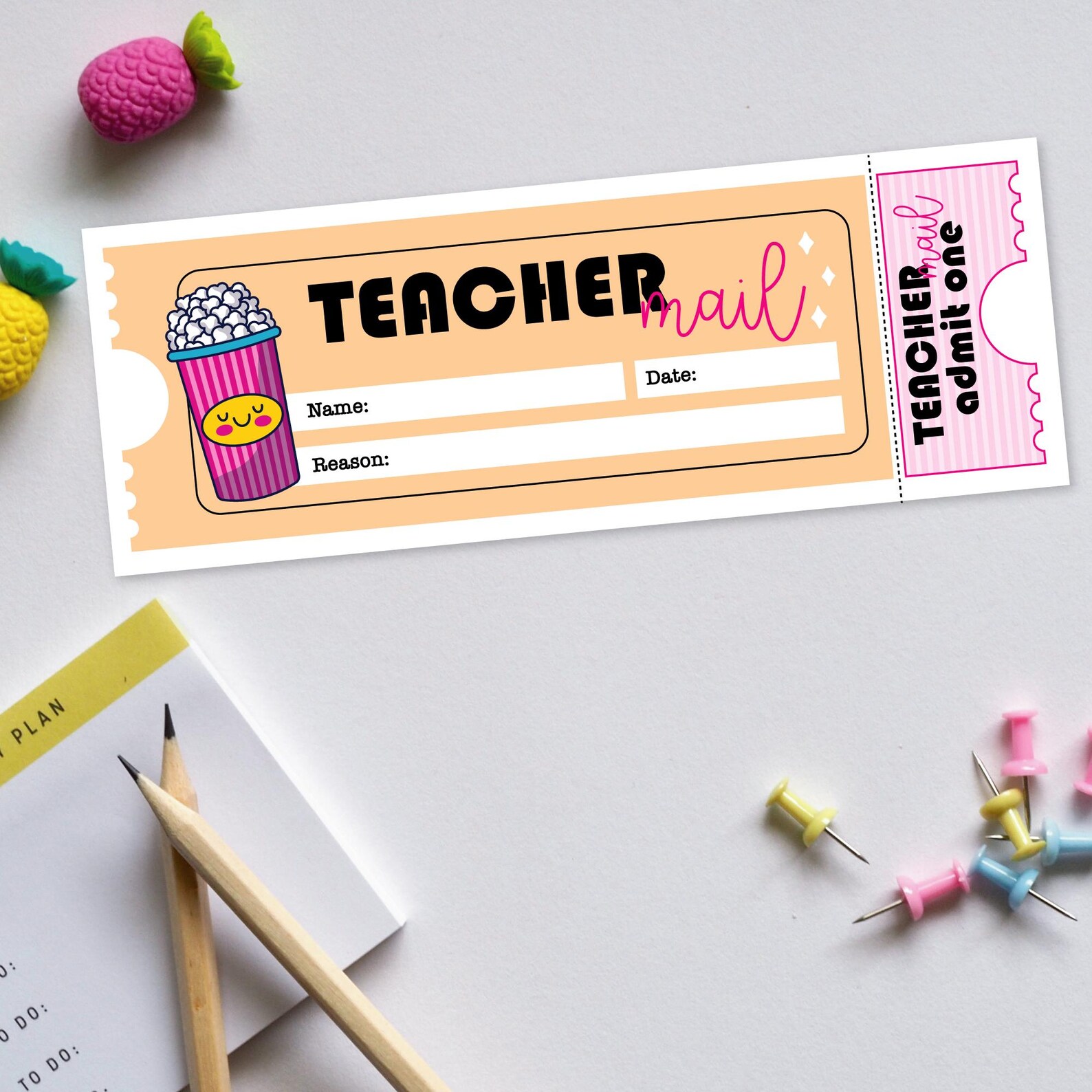 Teacher Mail, Happy Teacher Ticket, Note From the Teacher, Teacher ...