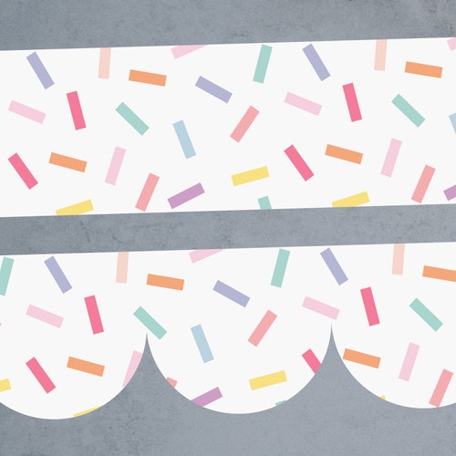 Rainbow Sprinkles Classroom Borders Printable Easy Teacher - Etsy
