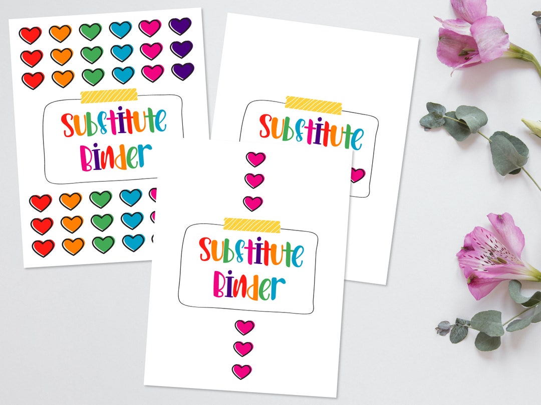Teacher Resources Sub Binder Printable, Substitute Teacher, Student ...