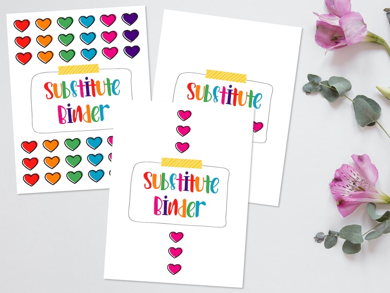Teacher Resources Sub Binder Pack Printables, Substitute Teacher ...