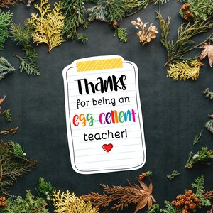 Teacher Appreciation Printable Tag, Graduation Gift, Egg-cellent ...