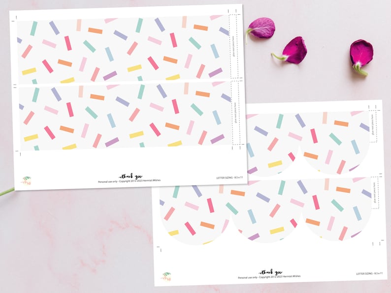 Rainbow Sprinkles Classroom Borders Printable Easy Teacher - Etsy