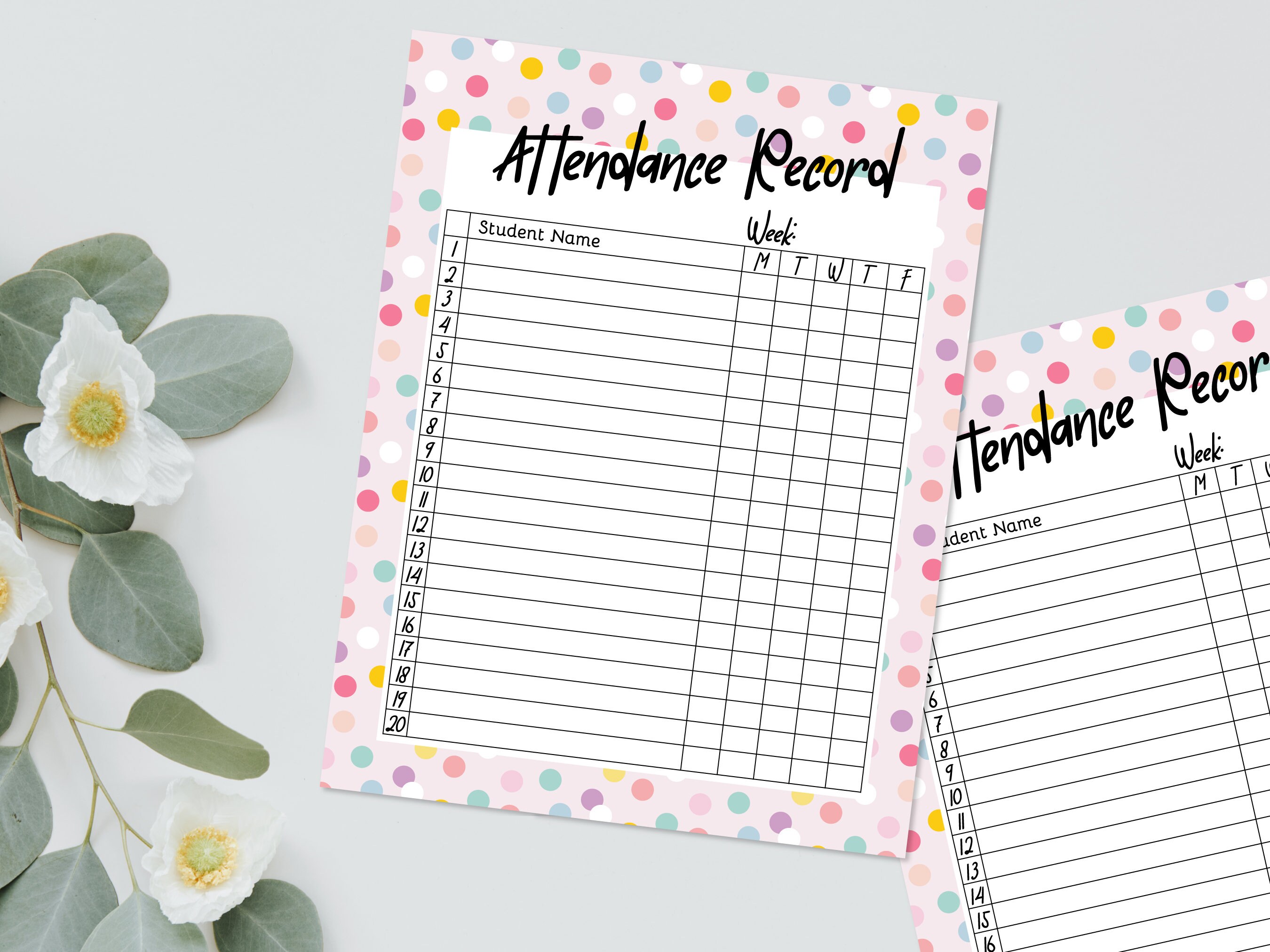 Homeschool Planner, Classroom Attendance Sheet, Teacher Log, Digital ...