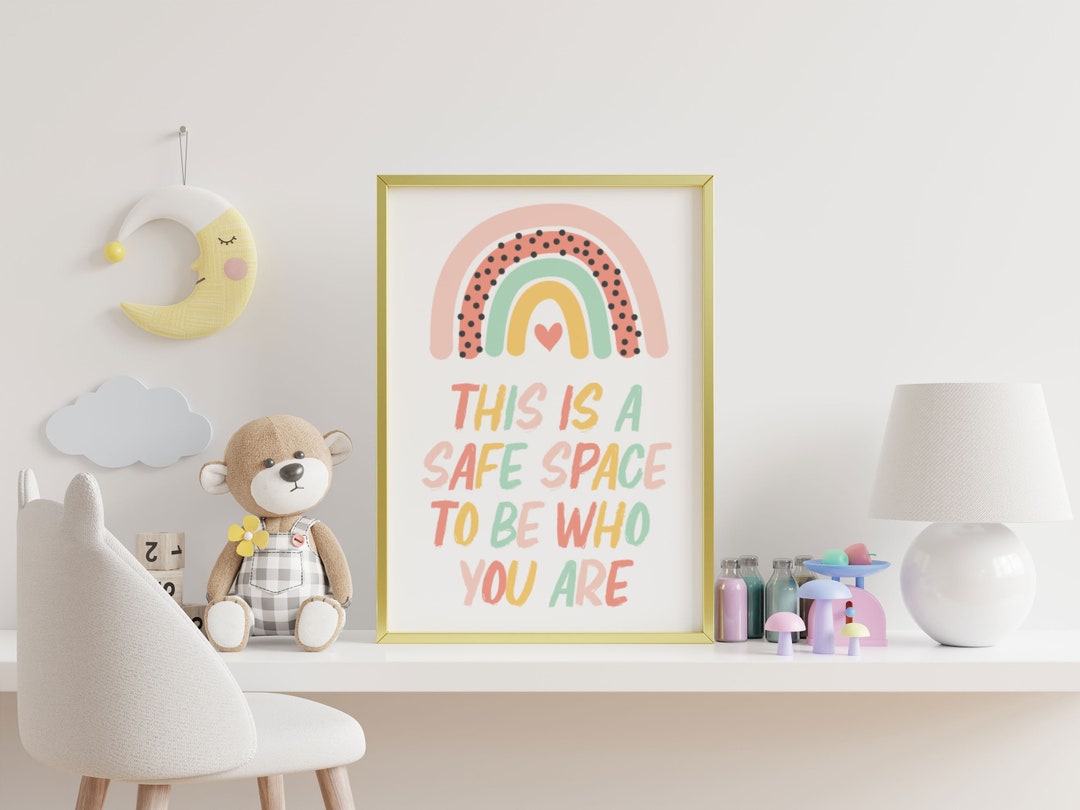 Safe Space Affirmation Classroom Poster, Printable Classroom Poster ...