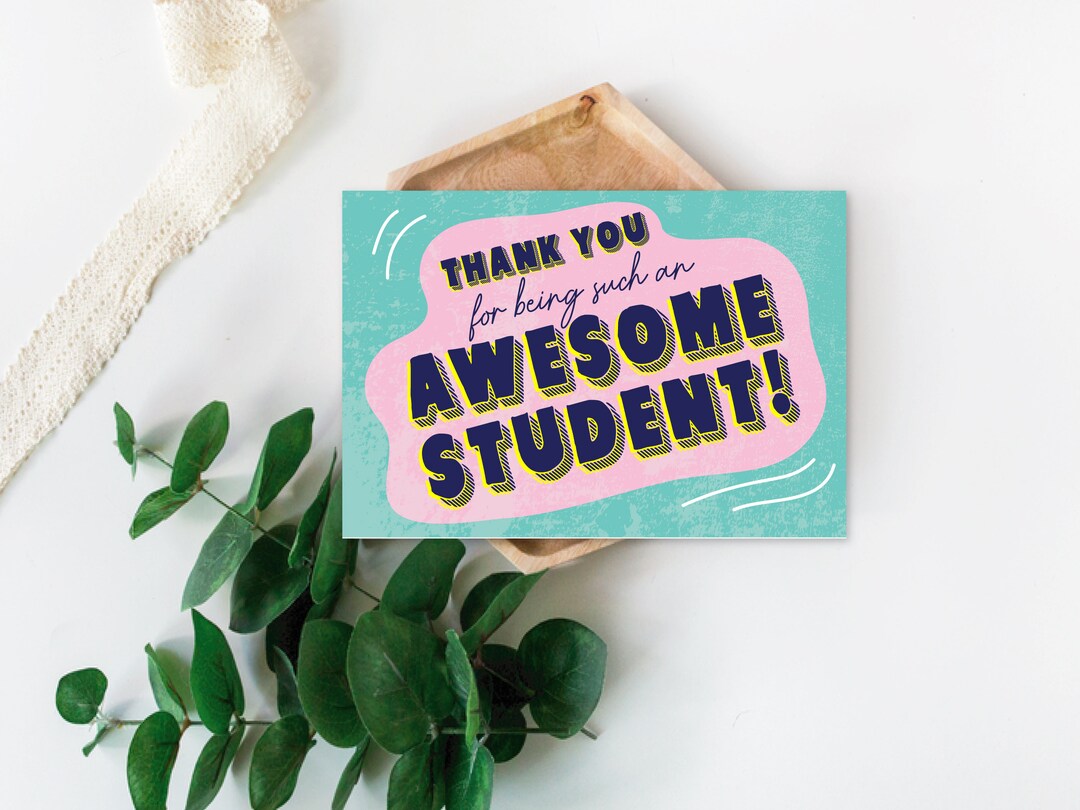Student Appreciation Printable Tag, Graduation Gift, Awesome Student ...