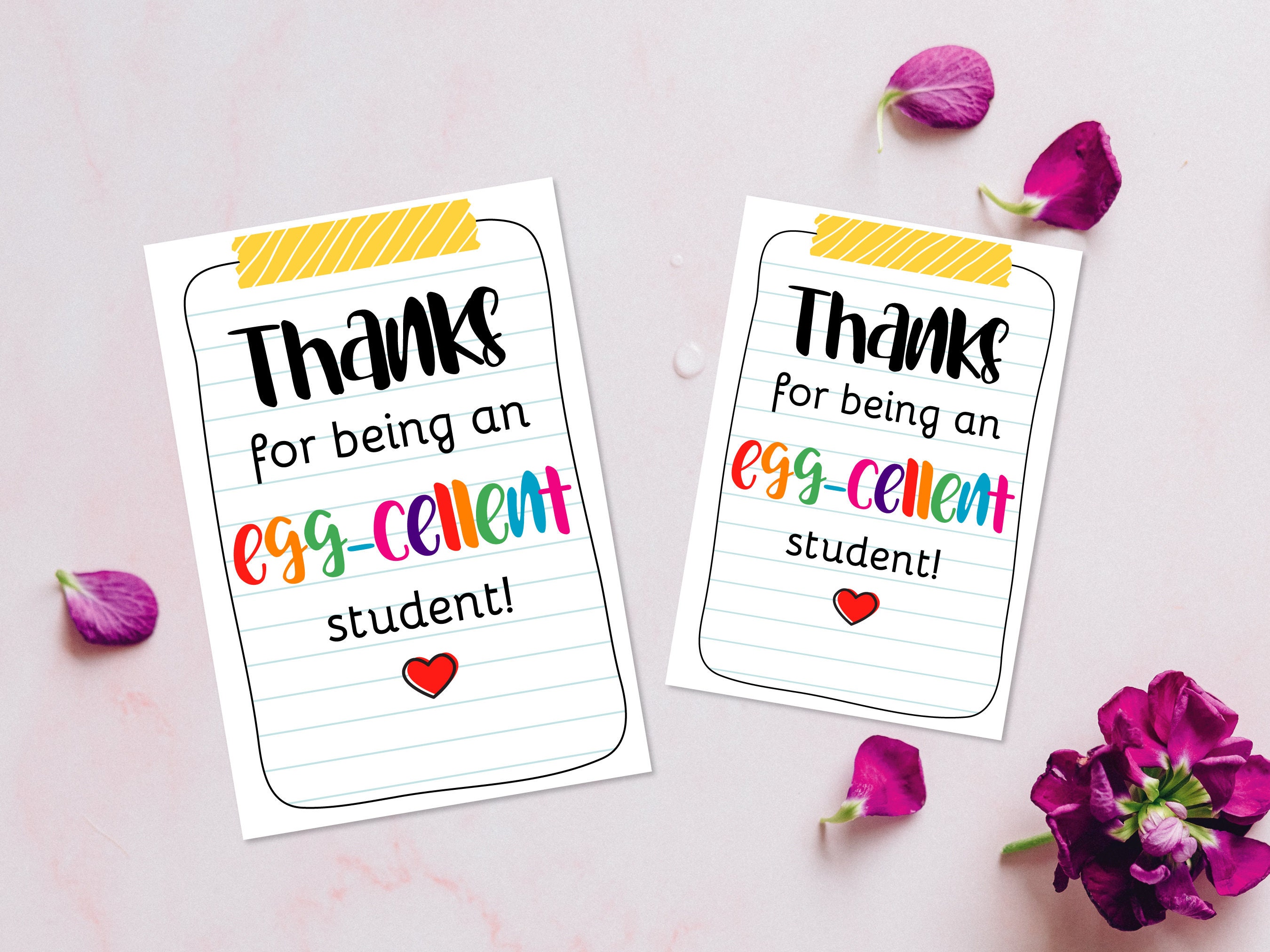 Eggcellent Student Thank You Printable Tag, Graduation Gift, Egg ...