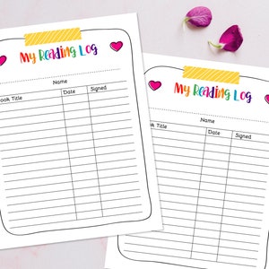 Printable Reading Log, Classroom Activity, Classroom Template, Teacher ...