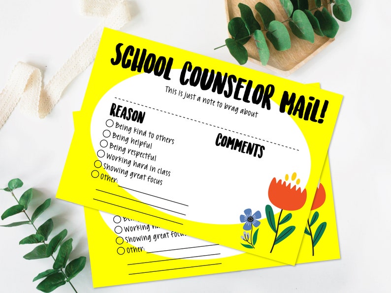 School Counselor Note Printable, Counselor Brag, Happy Mail, Counselor ...