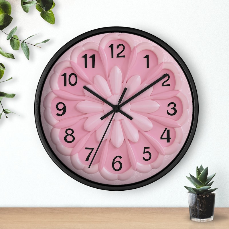 Pink Clock - Etsy