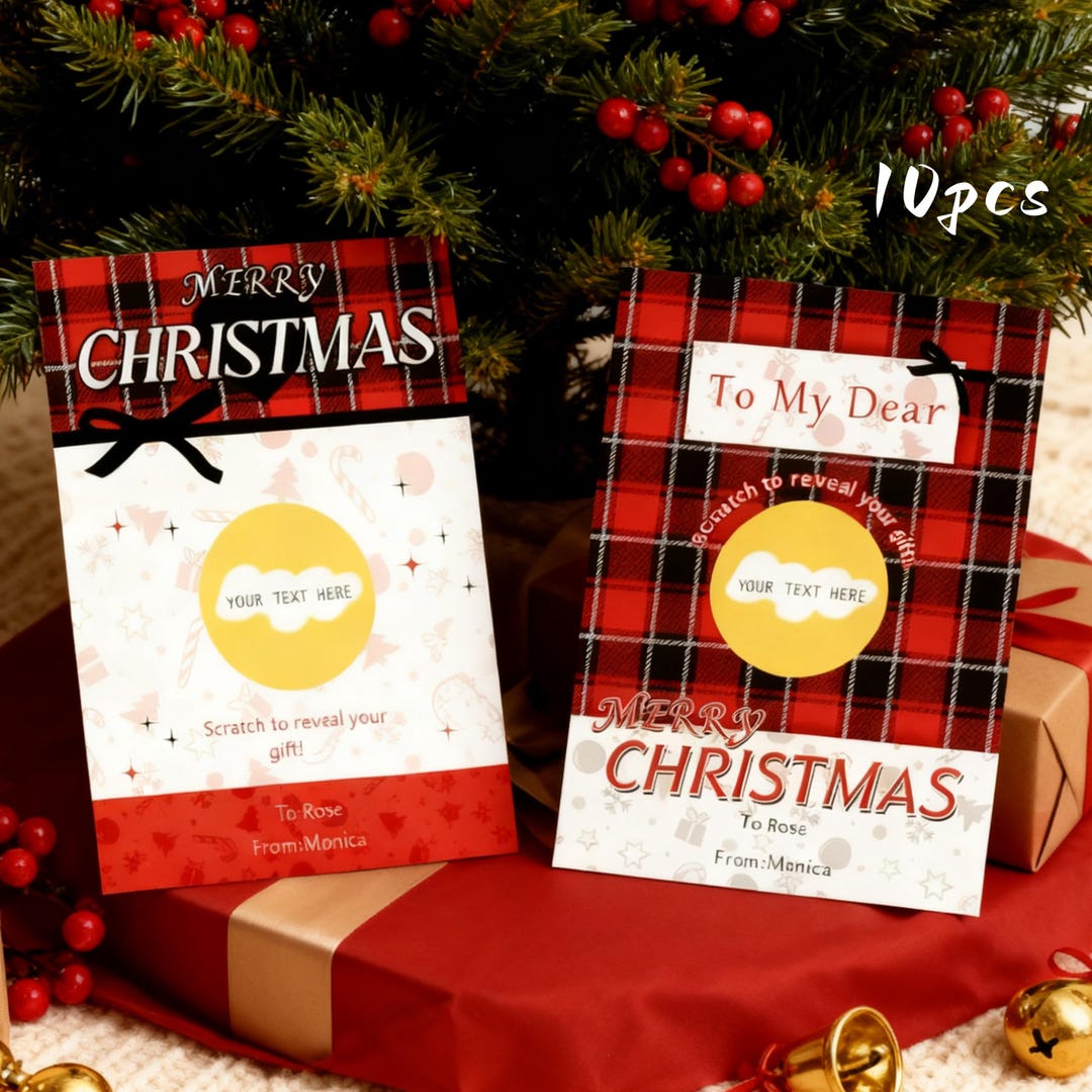 Personalized Christmas Scratch-off Card, Gift Reveal - Etsy