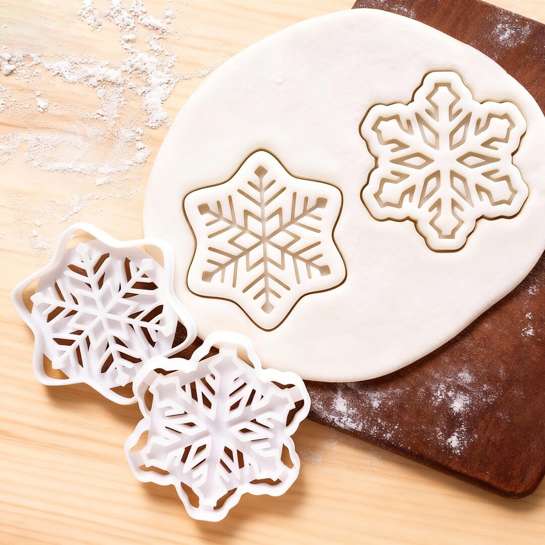 3D Snowflakes Cookie Mold: Christmas Fondant Cutter, Baking Tools - Etsy