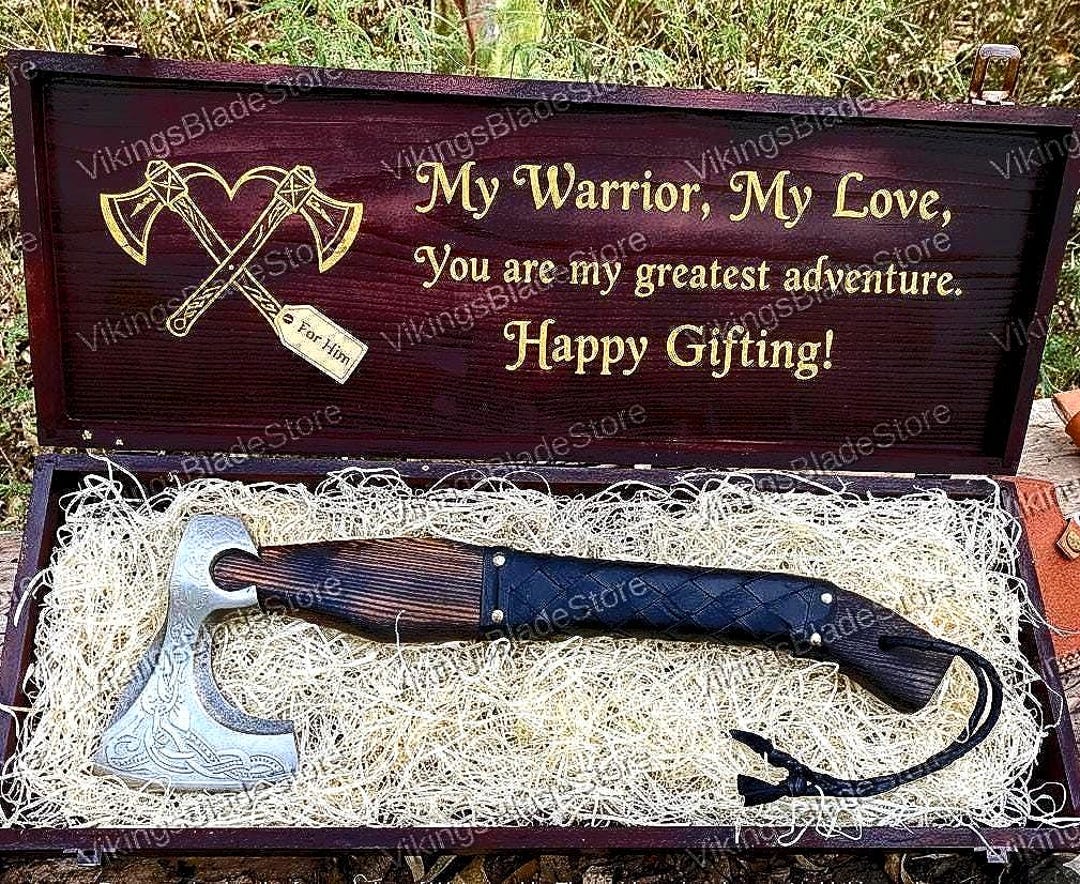 Personalized Hand-forged Viking Axe — Custom Engraved Throwing Tomahawk ...