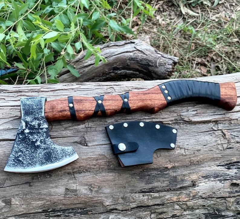 Custom Viking Norse Axe Hatchet | Hand-forged Rustic Axe | Norse Decor ...