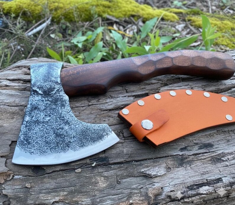 Custom Hand-forged Viking Norse Axe Hatchet | Rustic Norse Decor ...