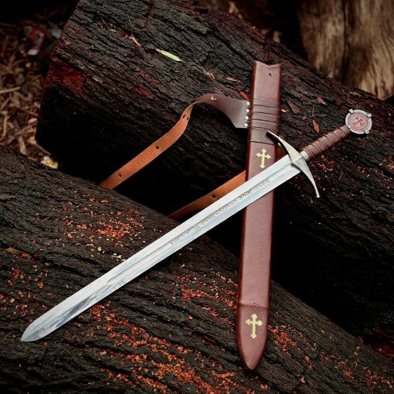 Hand-forged Knight Templar Sword With Scabbard | Faith Seeker ...