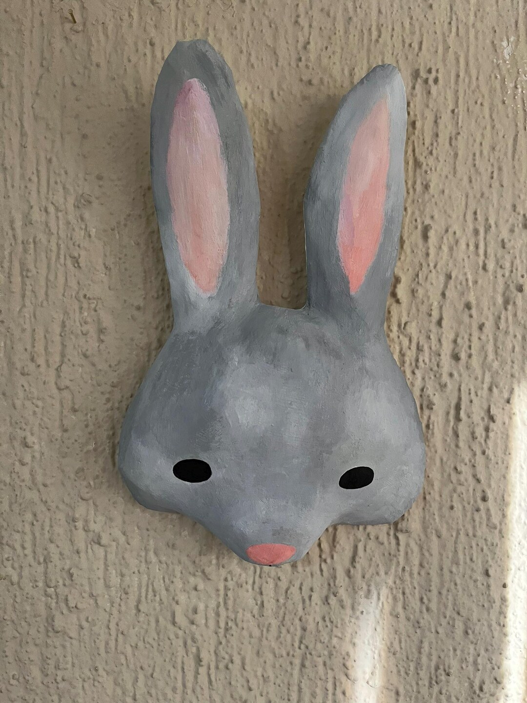 Paper Mache Bunny Head. Animal Wall Decor - Etsy