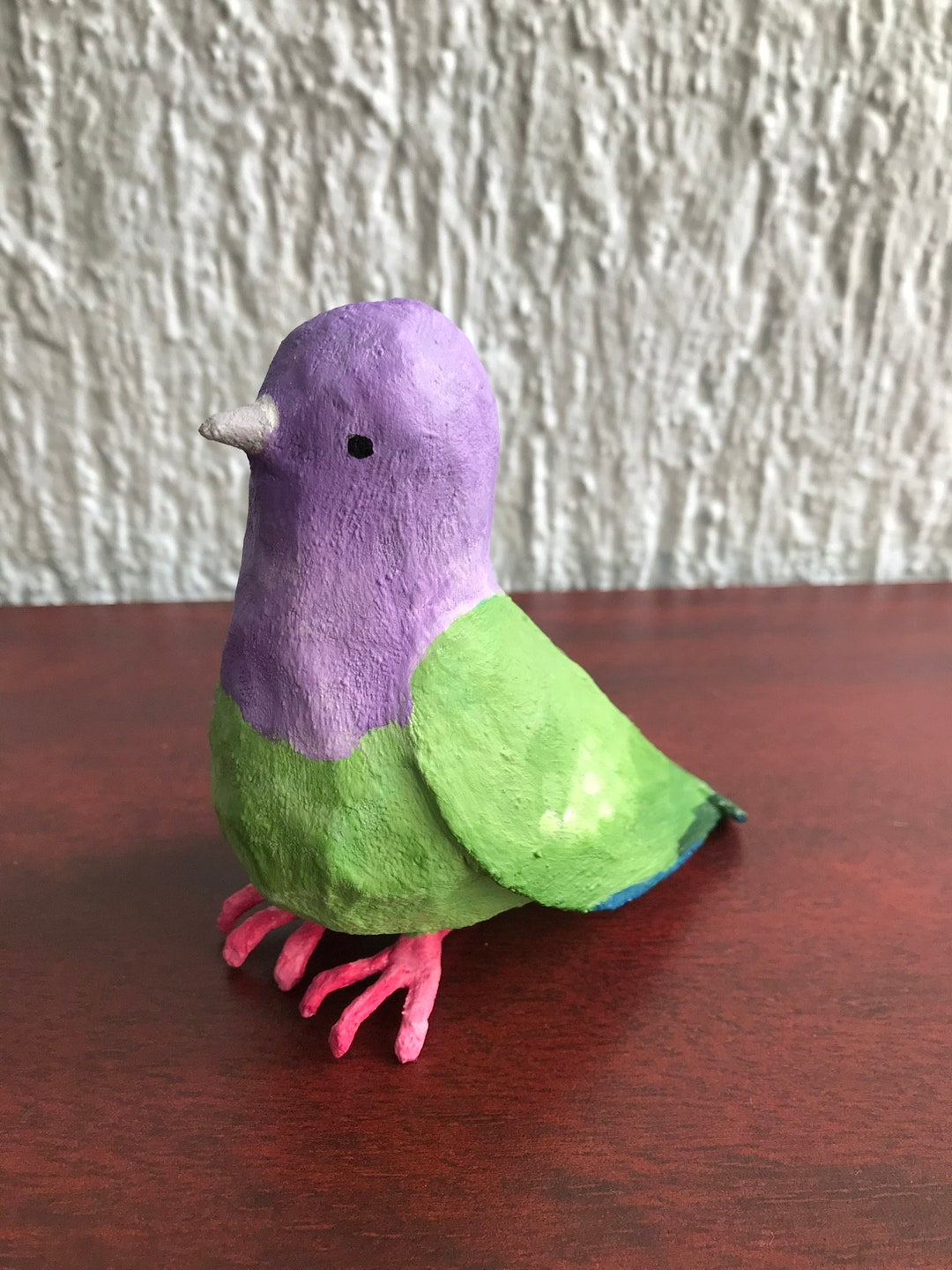 Paper Mache Green Pigeon - Etsy