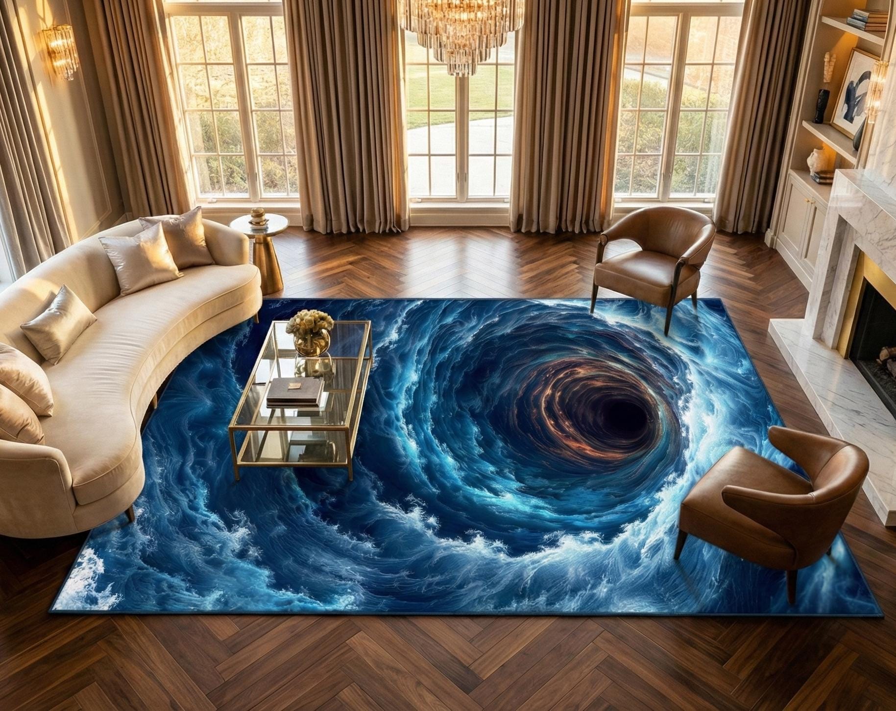 3D Hole Optical Illusion Rug: Modern Art Floor Decor - Etsy