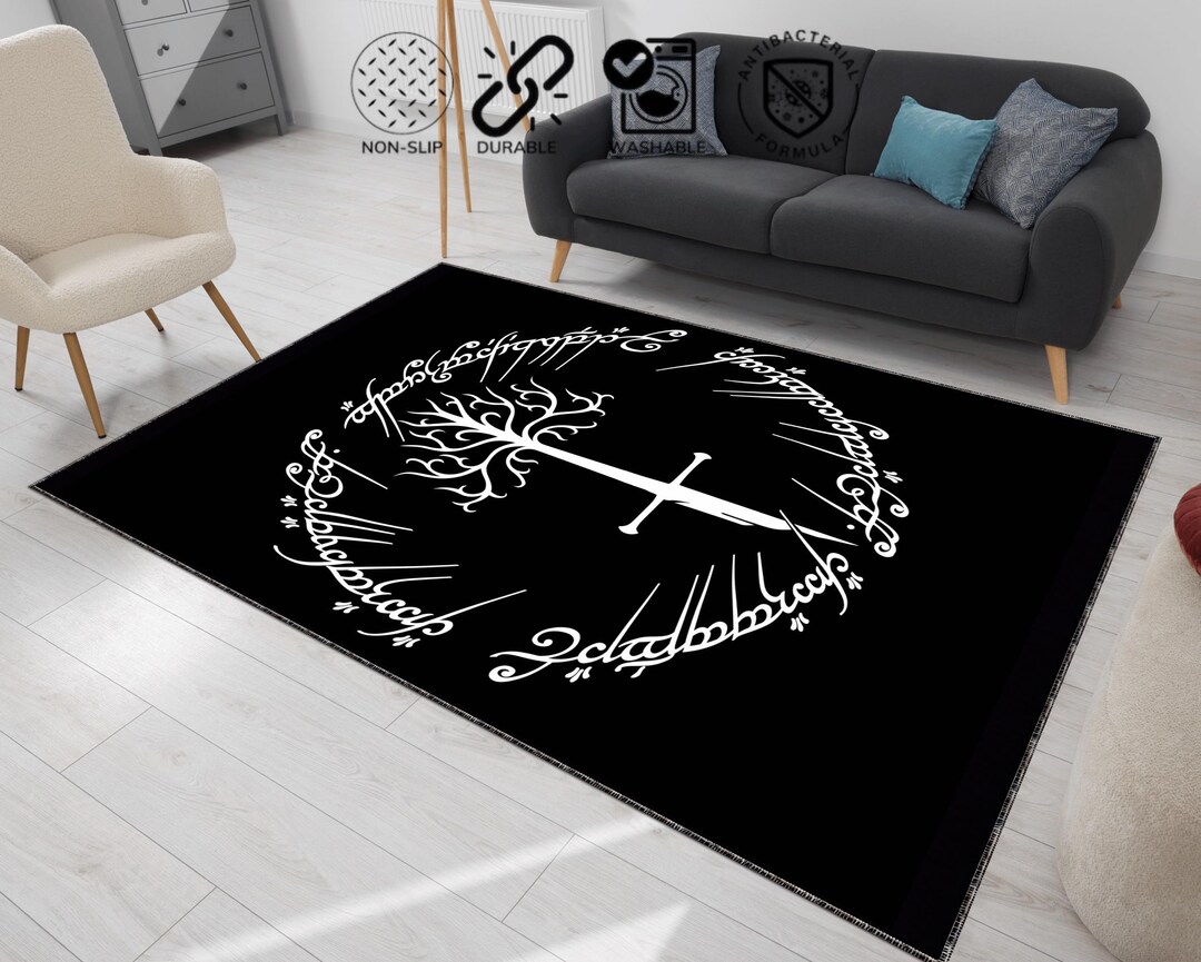 Lord of Rings Rug: LOTR Carpet, Fan Gift Rug - Etsy
