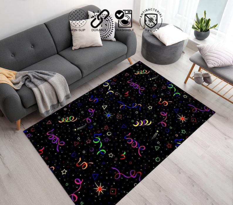 Retro Arcade Rug: 80s Gaming Room Carpet - Etsy