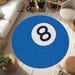 Blue 8 Ball Rug: 8 Ball Billard Round Rug - Etsy