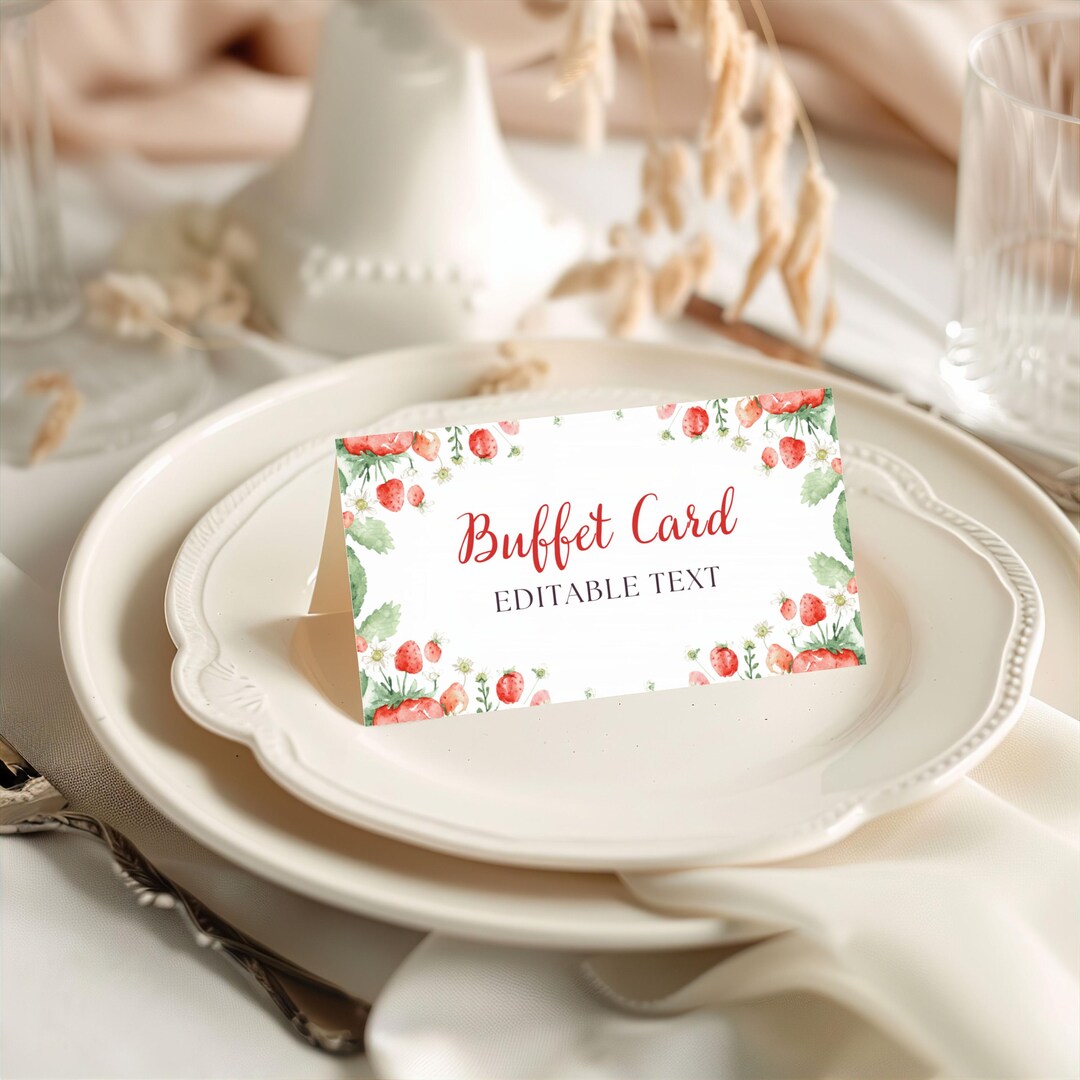 Strawberry Birthday Food Label, Editable Template (digital Download) - Etsy