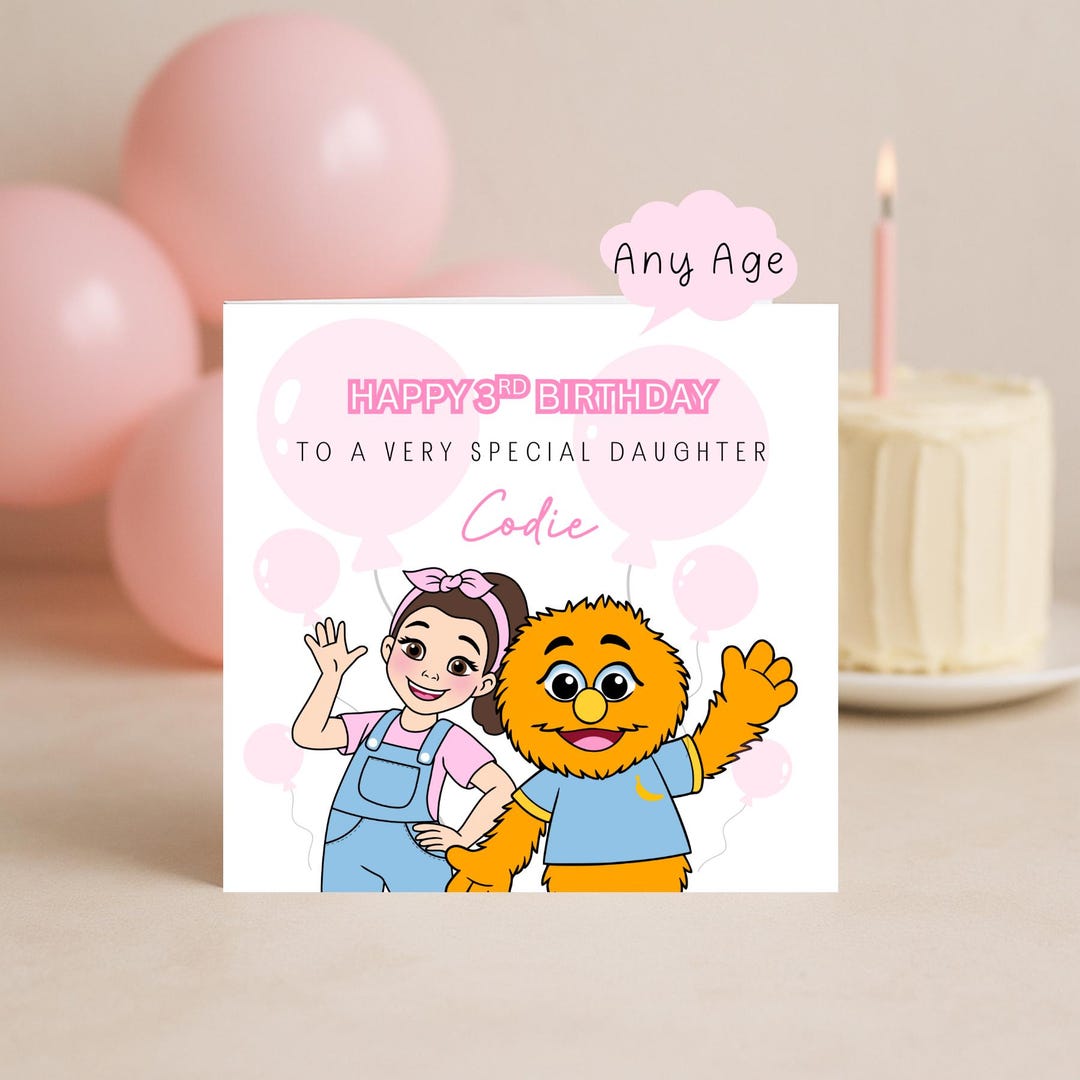 Personalised Ms Rachel Birthday Card, Custom Name and Age, for Daughter ...