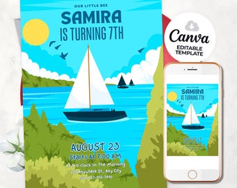 River Tubing Birthday Invitation: Editable Lake Party Template - Etsy