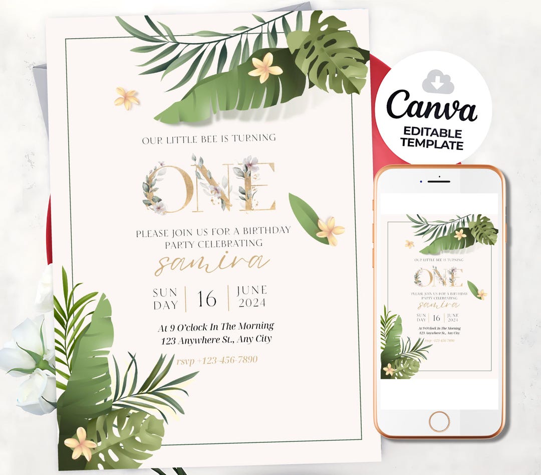 Nature Birthday Party Enchanted Garden Invitation Forest Fairy Garden ...