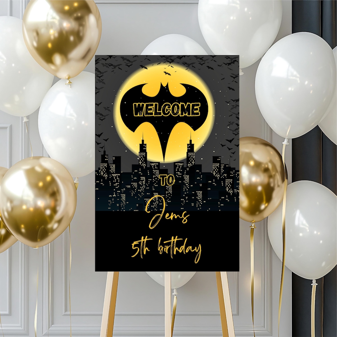 Superhero Birthday Welcome Sign Banner Super Hero Birthday Welcome ...