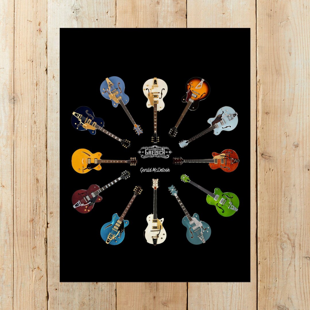 Gretsch Electric Guitars Rolled Posters | Music Wall Art - Etsy