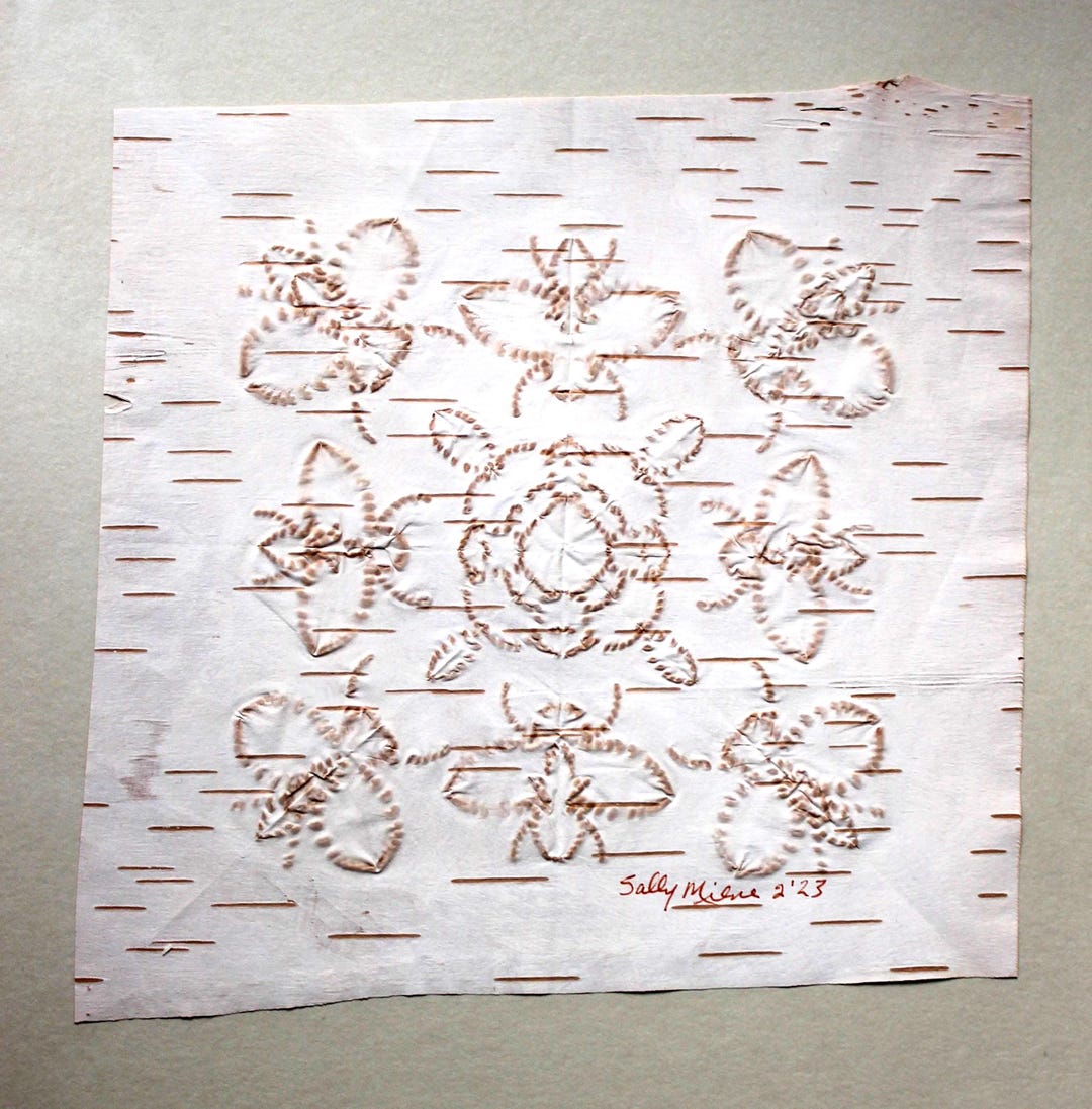 Original Birch Bark Biting Art - Small, Unframed | by Woodland Cree ...