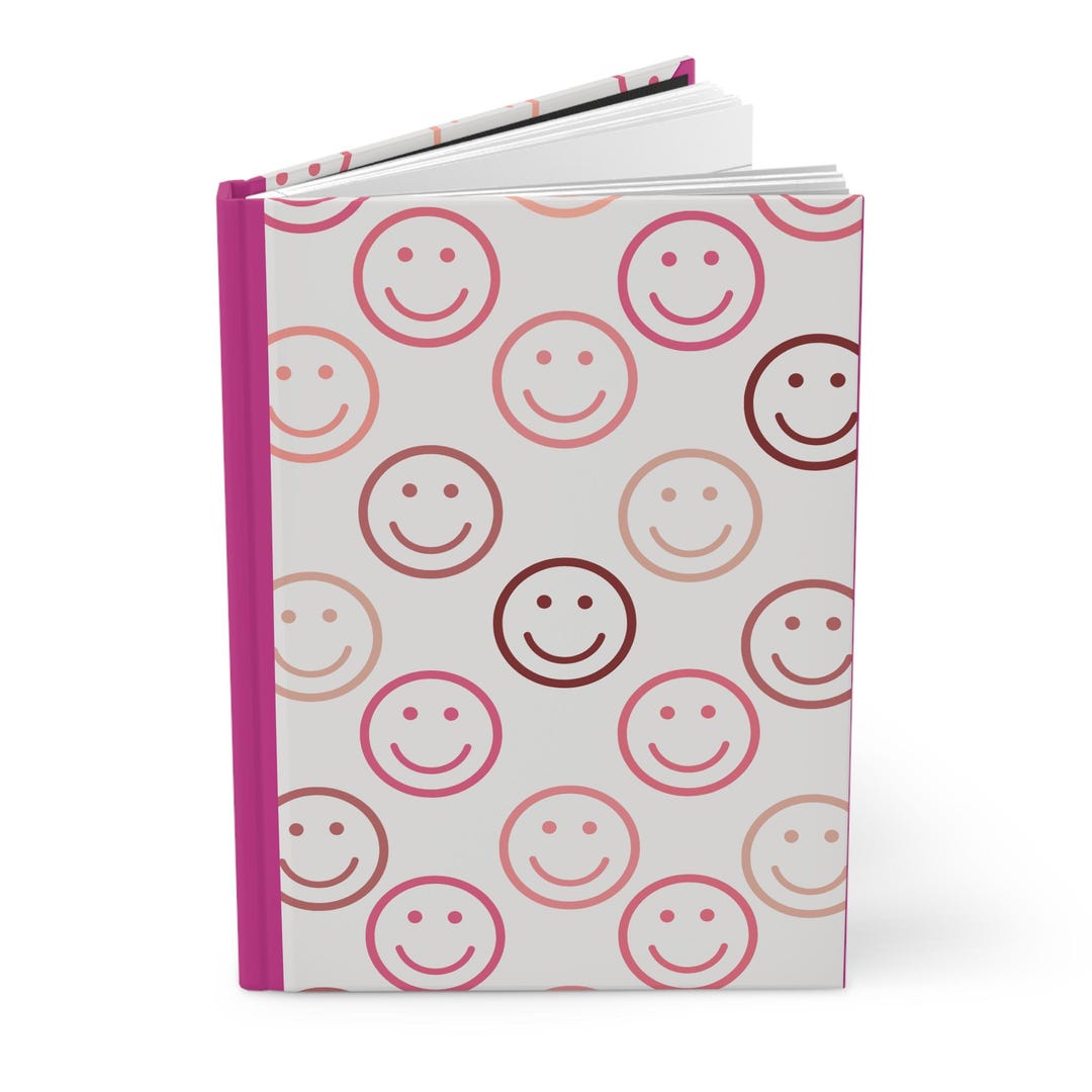 Smiley Face Hardcover Journal: Cheerful Note-taking, Gratitude - Etsy