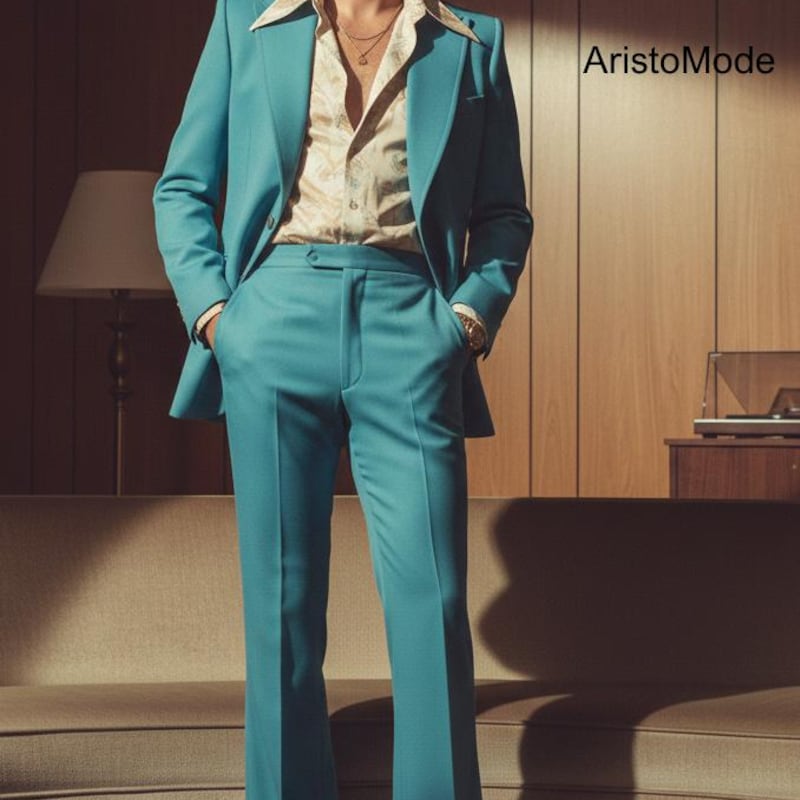 70s Flared Suit for Men - Etsy UK