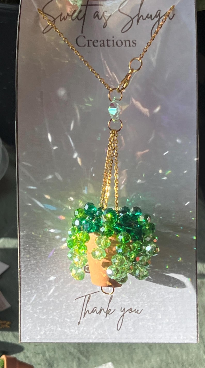 Handmade Beaded Terracotta Suncatcher – "string of Pearls" Car Charm - Etsy